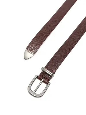 Brunello Cucinelli Textured Buckle Belt - Black