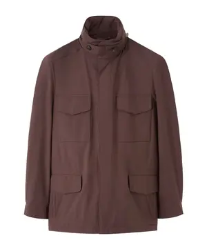 Loro Piana Traveller Jacket With Concealed Hood - Brown