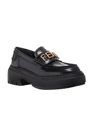Fendi Logo Plaque Slip-on Loafers With Raised Soles