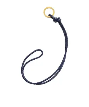Bottega Veneta Intrecciato Long Key Ring - Blue