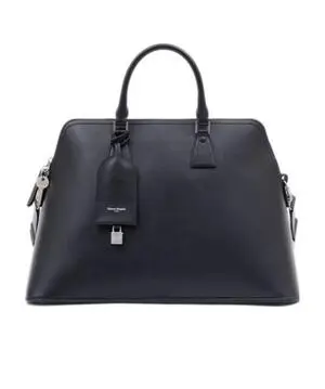 MAISON MARGIELA 5ac Leather Tote Bag - Black