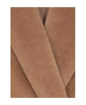 Max Mara Long-sleeved Coat With Shawl Collar