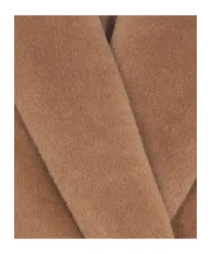 Max Mara Long-sleeved Coat With Shawl Collar - Brown