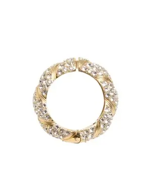 Valentino Garavani Pas Plus Mono Earring In Metal, Enamel, And Swarovski Crystals
