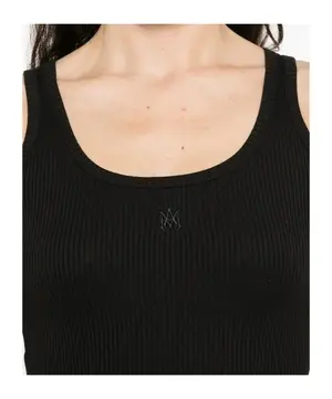 Amiri Ribbed Scoop Neck Sleeveless Vest