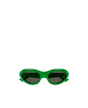 Bottega Veneta Oval Frame Sunglasses - Green