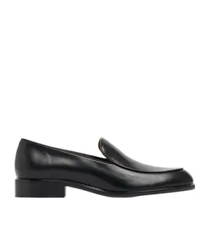 Khaite 35mm Miles Leather Loafers - Black