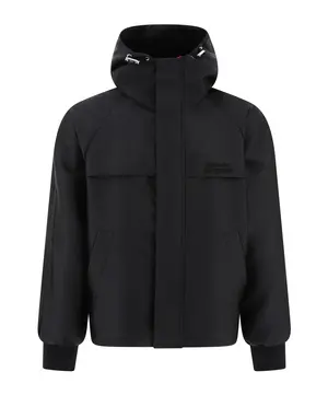Alexander McQueen Logo Embroidered Hooded Casual Jacket