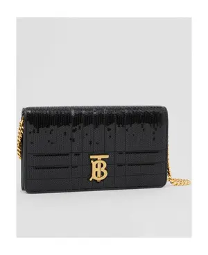 Burberry Lola Sequin Embellished Wallet-on-strap