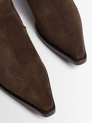 Khaite Jane" Suede Cowboy Boots