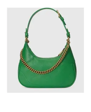Gucci Aphrodite Shoulder Bag With Double G Logo Plaque - Green
