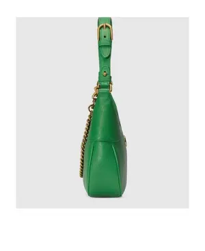 Gucci Aphrodite Shoulder Bag With Double G Logo Plaque - Green