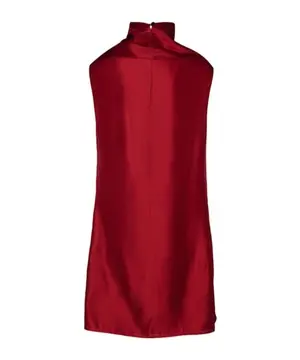 Khaite Daria Viscose Silk Mini Dress - Red