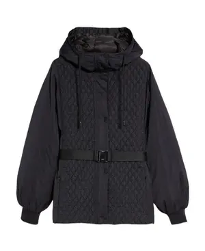 Max Mara Hooded Down Jacket With Belt