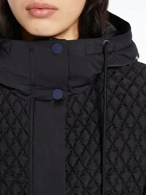 Max Mara Hooded Down Jacket With Belt