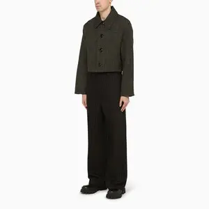 AMI Paris Textured Cropped Jacket