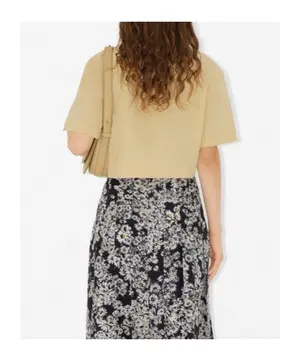 Burberry Cropped Cotton Shirt With Pointed Collar