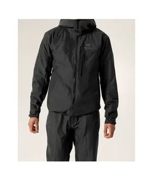 Arc'teryx Textured Zip Hooded Jacket - Black