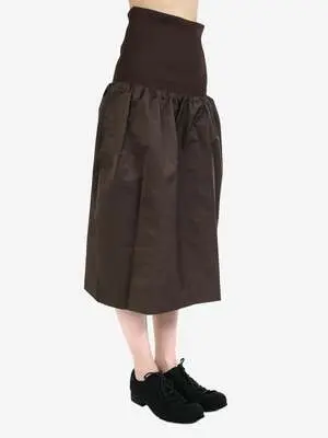 AMOMENTO Shirring Flare Skirt