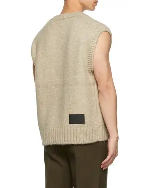We11Done Cable Knit V-neck Vest