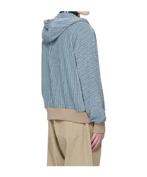 EDWARD CUMING Striped Zip-up Hoodie