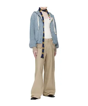 EDWARD CUMING Striped Zip-up Hoodie