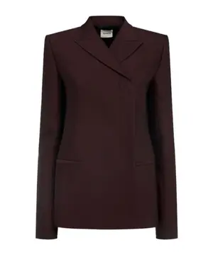 Khaite Silvannah Wool Silk Blazer - Black