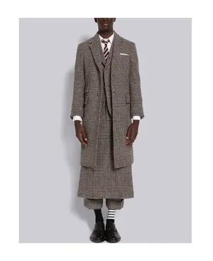 Thom Browne Single Slit Coat With Iconic Stripes