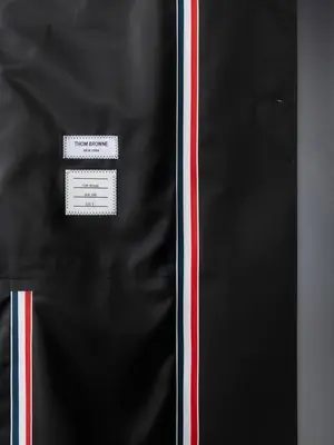 Thom Browne Single-breasted Wool Coat With Striped Loop Buckle