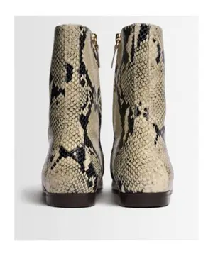 Khaite Python Print Ankle Boots