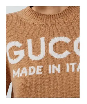 Gucci Logo Intarsia Crewneck Knit Sweater