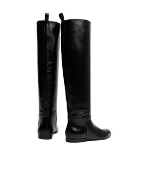 Khaite 25mm Knee-high Leather Boots - Black