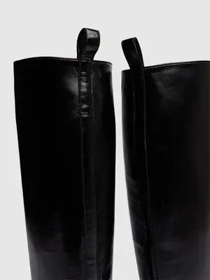 Khaite 25mm Knee-high Leather Boots - Black