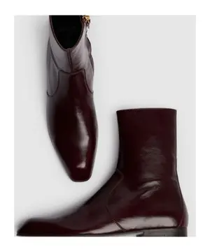 Khaite 85mm Nevada Stretch Leather Ankle Boots