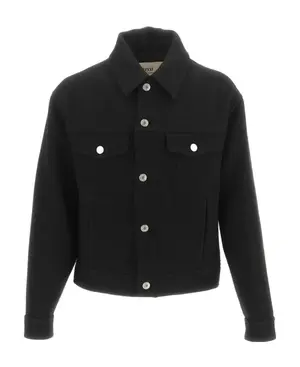 Ami Long-sleeve Wool Jacket - Black