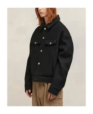 Ami Long-sleeve Wool Jacket - Black