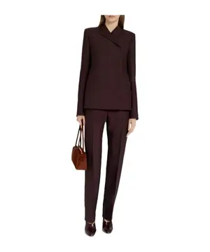 Khaite Callen Wool Silk Straight Pants