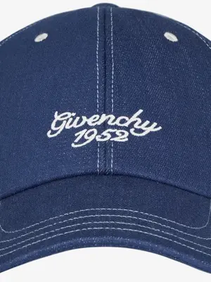 Givenchy Embroidered Denim Baseball Cap