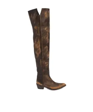 Khaite Khaite Over-the-Knee Leather Boots Brown