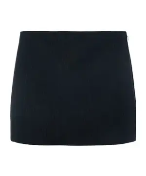Khaite Jett Virgin Wool Blend Mini Skirt - Black
