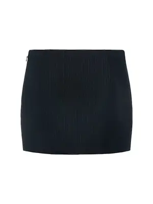 Khaite Jett Virgin Wool Blend Mini Skirt - Black