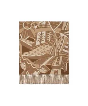 Burberry Carousel Ekd Scarf - Camel