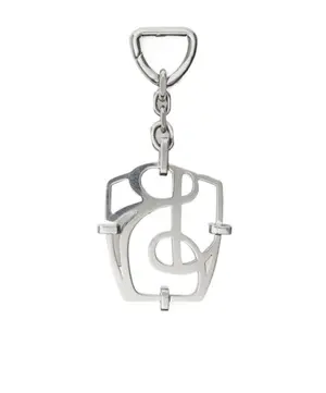 Burberry Palladium-plated B Charm Keyring