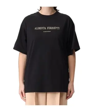 Alberta Ferretti Logo Printed Crewneck T-shirt