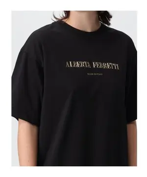Alberta Ferretti Logo Printed Crewneck T-shirt