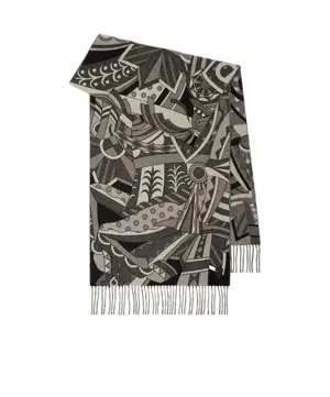 Burberry Carousel Ekd Scarf - Black