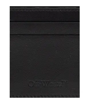 Off-White Diagonal Leather Card Holder
