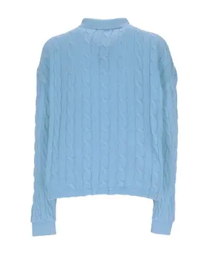Polo Ralph Lauren Cable-knit Cotton Long-sleeve Polo Shirt