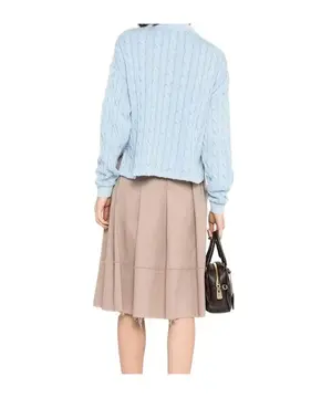Polo Ralph Lauren Cable-knit Cotton Long-sleeve Polo Shirt - Blue