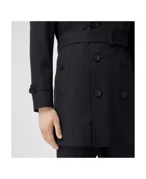 Burberry Cotton Gabardine Trench Coat - Blue